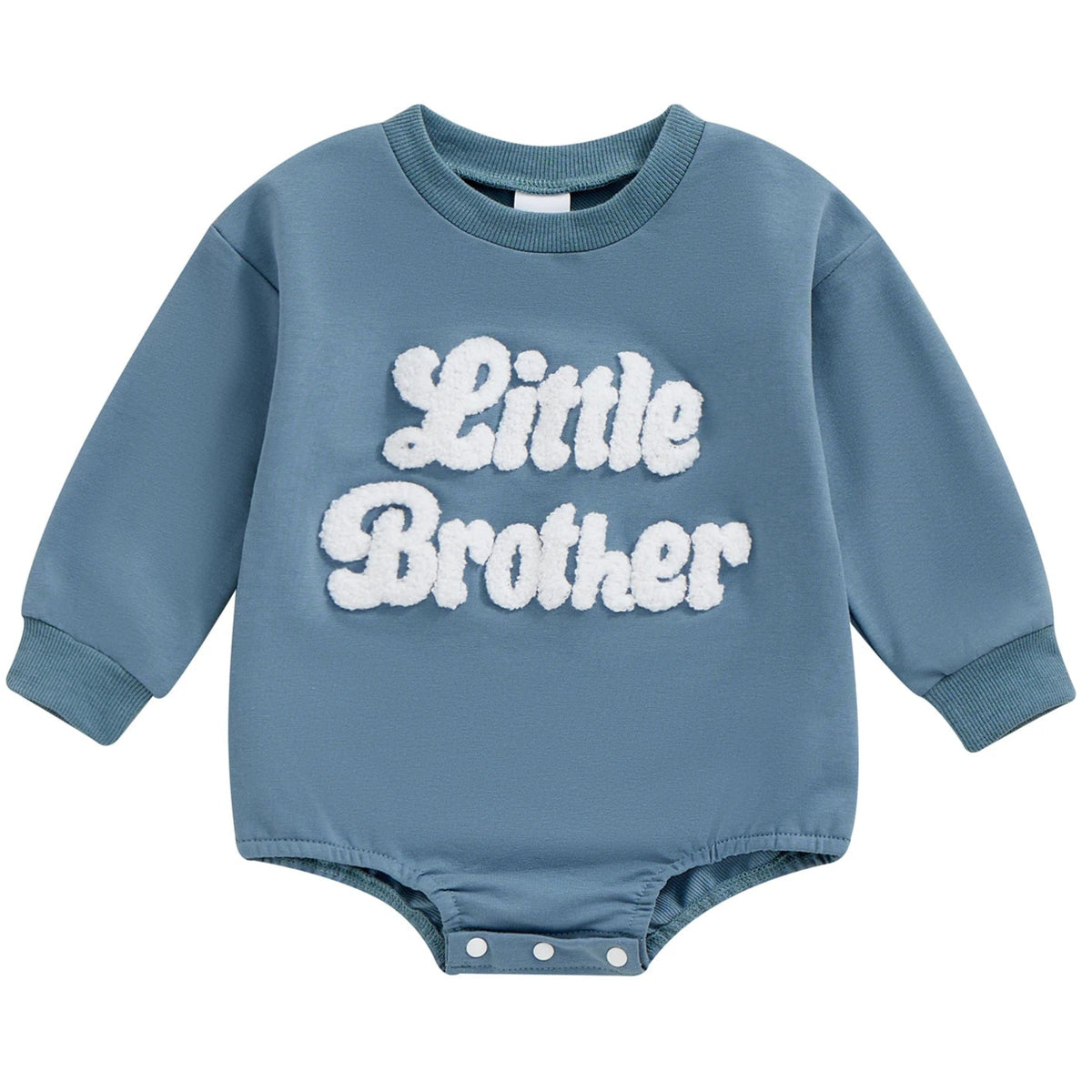 Little Brother Blue Baby Romper – Long Sleeve | Little Eedie – Little Eedie