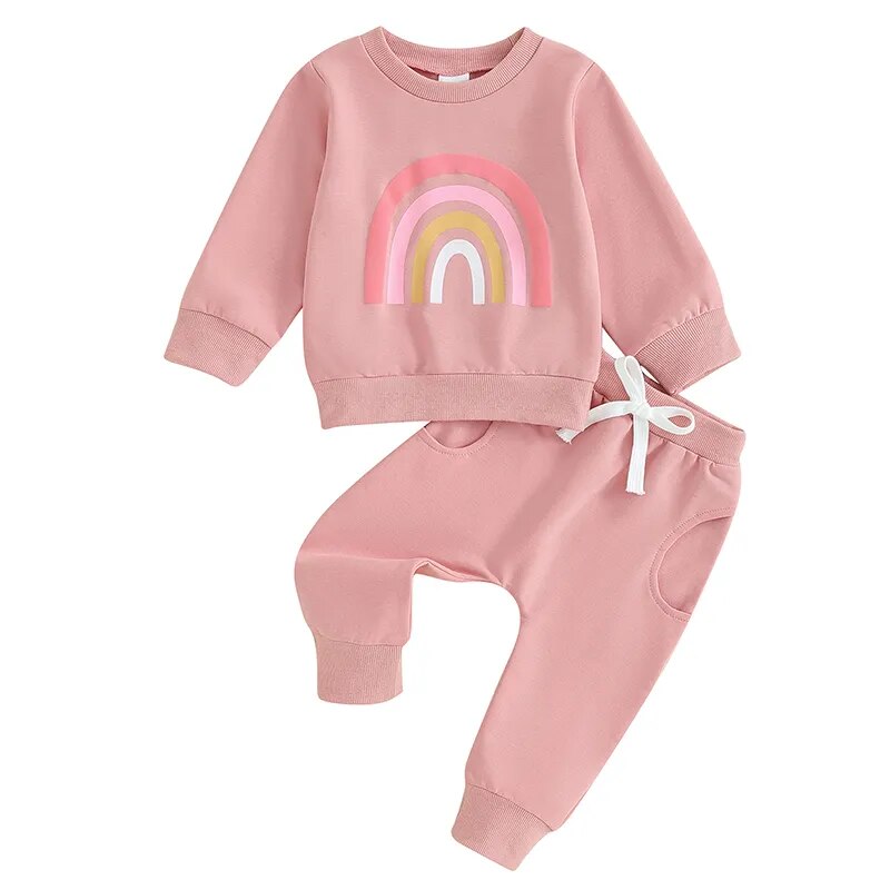Little Rainbow Tracksuit Pink – Little Eedie