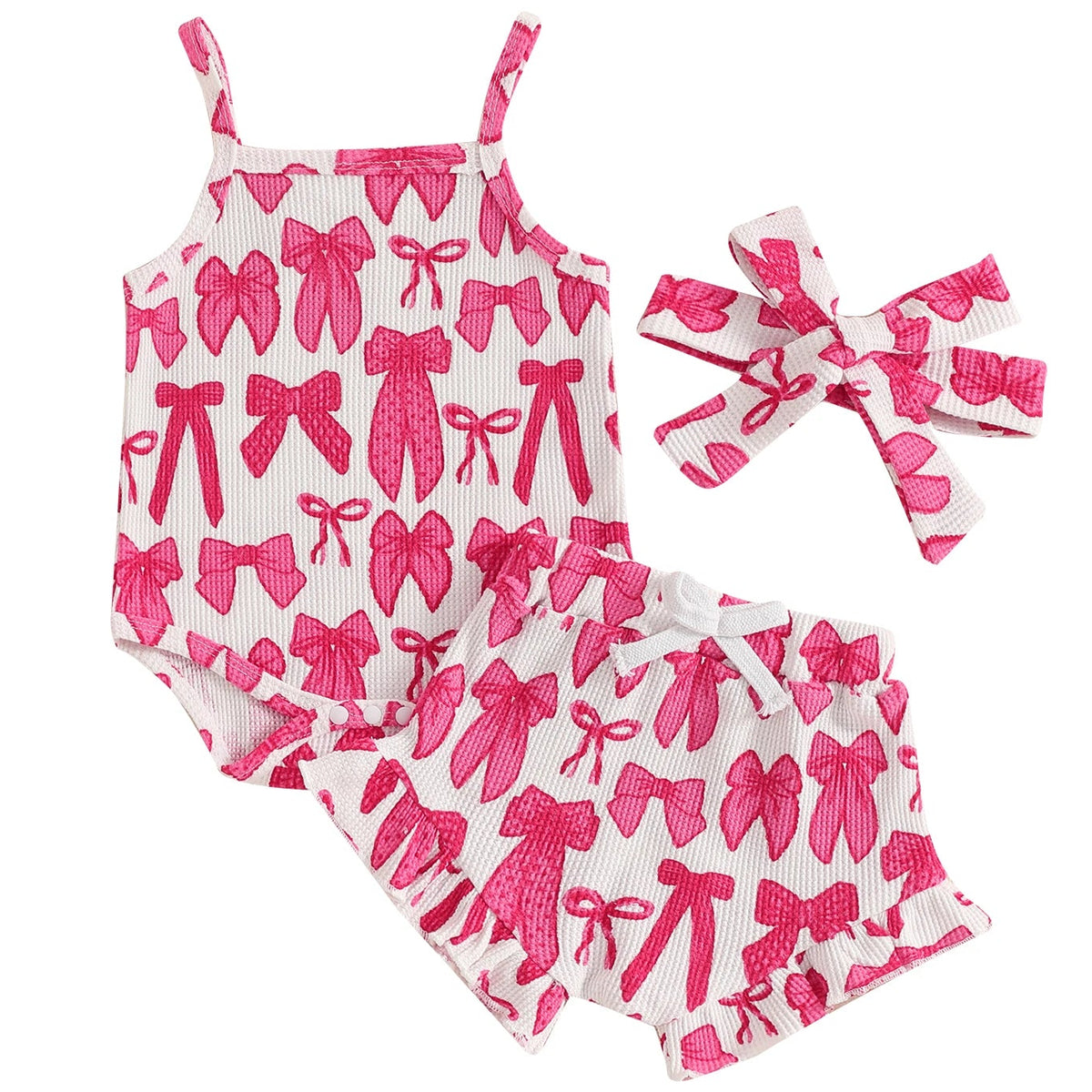 Arabella Pink Bow Baby Girl Set | Little Eedie – Little Eedie